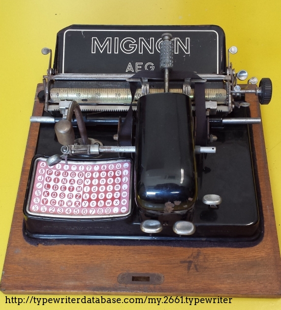 1929 AEG Mignon 4 on the Typewriter Database