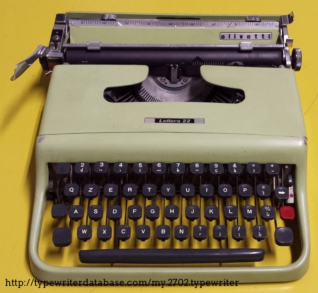 1962 Olivetti Lettera 22 on the Typewriter Database