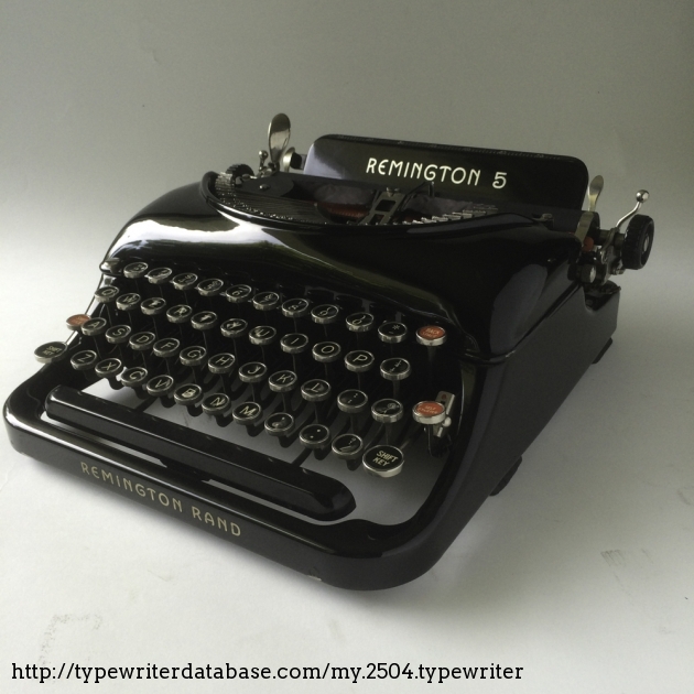 1939 Remington Portable 5 on the Typewriter Database