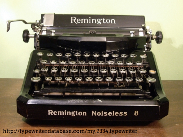 1938 Remington Noiseless 8 on the Typewriter Database