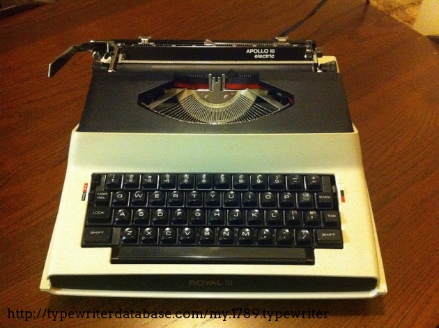 1972 Royal (Silver-Seiko) Apollo 10 on the Typewriter Database