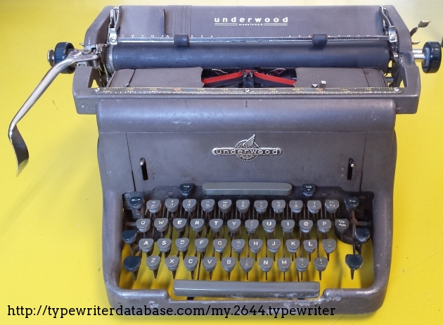 1955 Underwood SX on the Typewriter Database