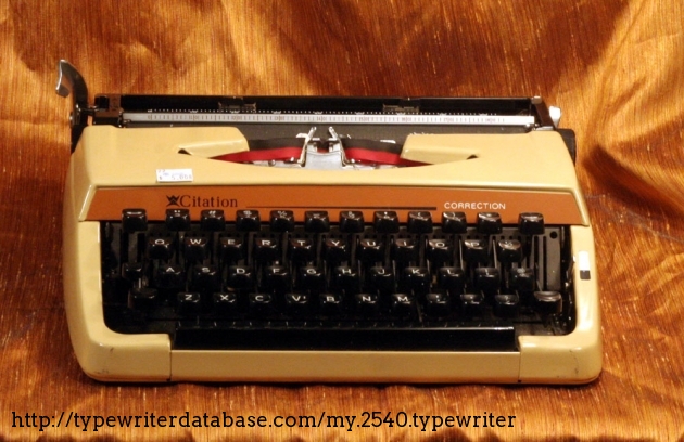 1980 Western Auto (Brother) Citation Correction on the Typewriter Database