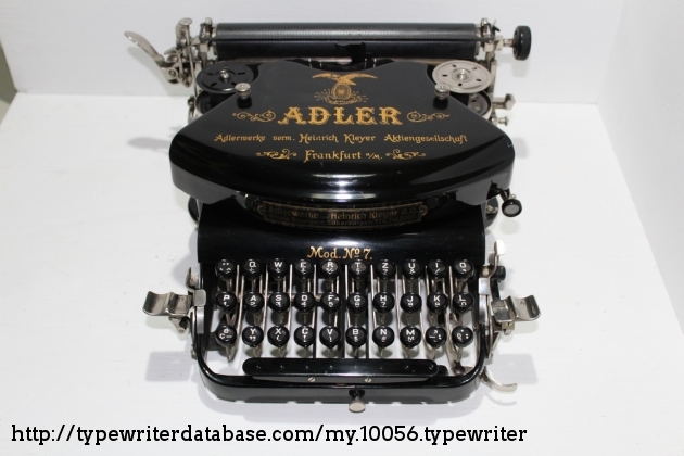 1912 Adler 7 on the Typewriter Database