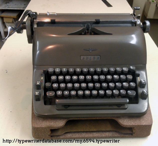 1953 Adler Special on the Typewriter Database