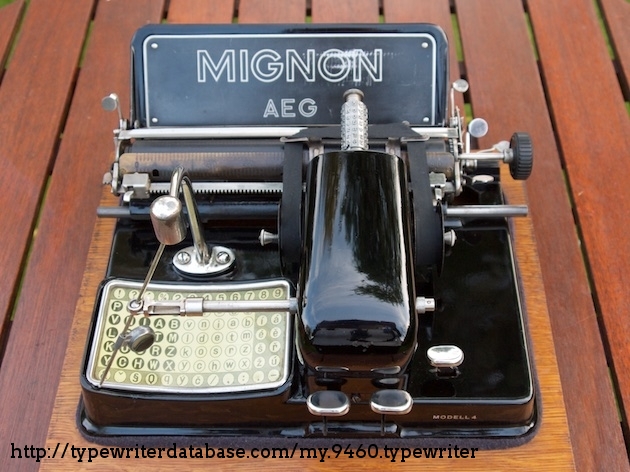 1926 AEG Mignon 4 on the Typewriter Database