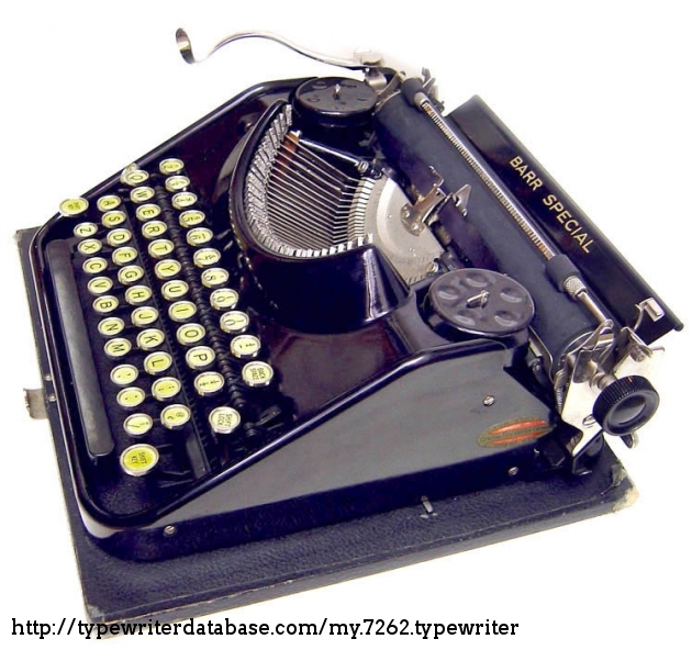 19XX Barr Special on the Typewriter Database