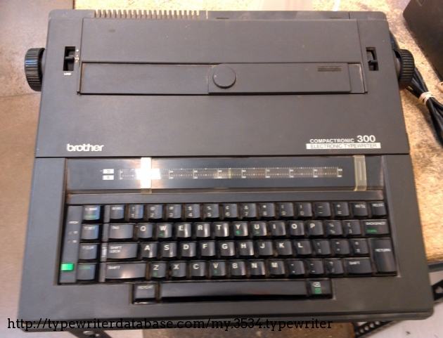 1986 Brother Compactronic 300 on the Typewriter Database