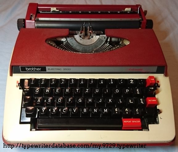 1973 Brother Electric 3500 Automatic on the Typewriter Database