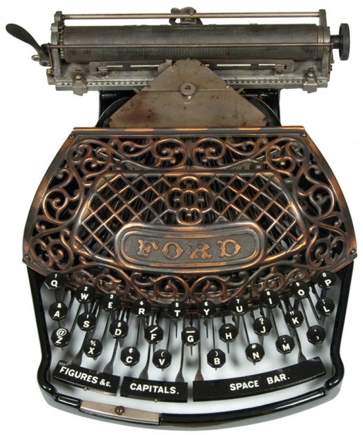 1895 Ford typewriter on the Typewriter Database
