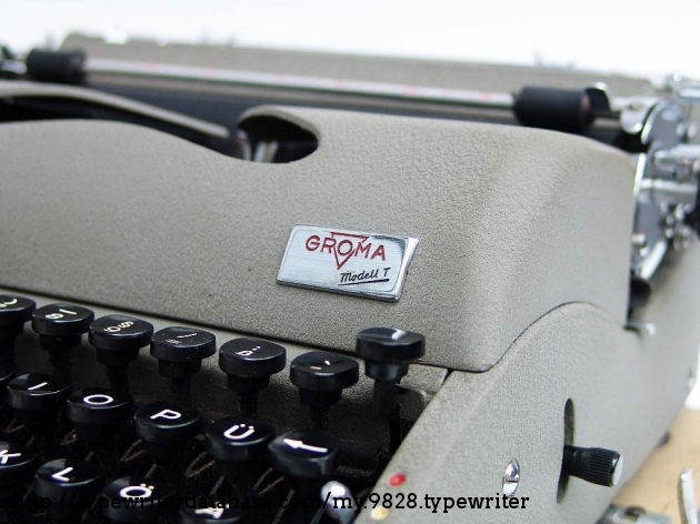 1953 Groma Modell T on the Typewriter Database