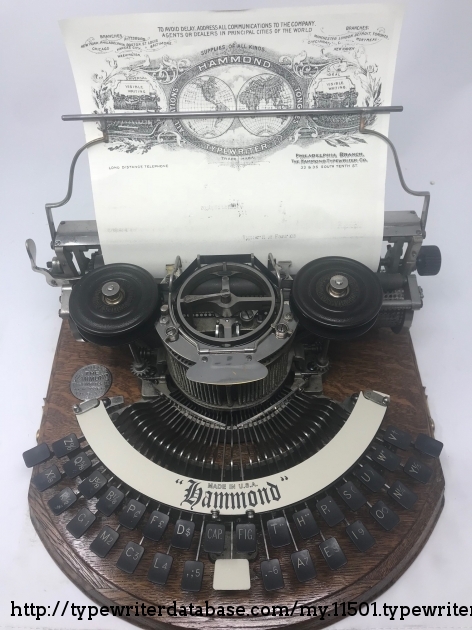 1893 Hammond Remodel on the Typewriter Database