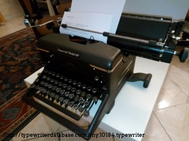 1950 Imperial Model 60 on the Typewriter Database