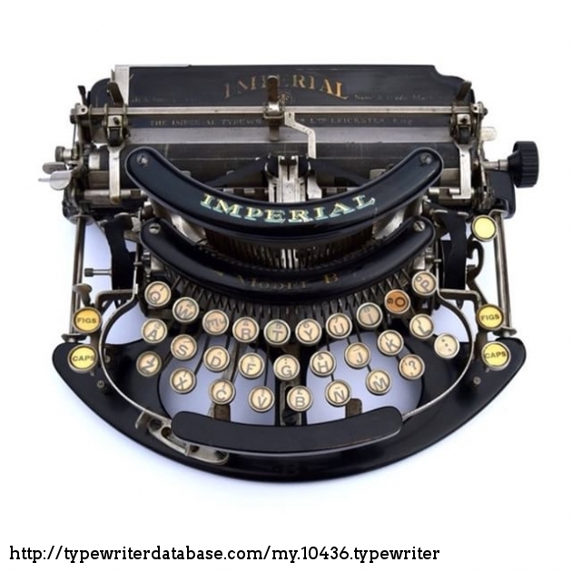 1915 Imperial Model B on the Typewriter Database