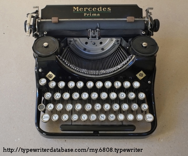 1937 Mercedes Prima on the Typewriter Database