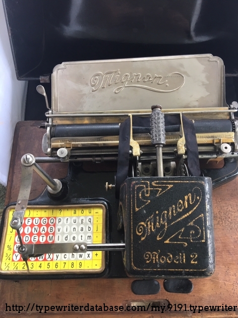 1908 Mignon 2 on the Typewriter Database