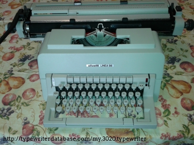 198X Olivetti Linea 98 on the Typewriter Database