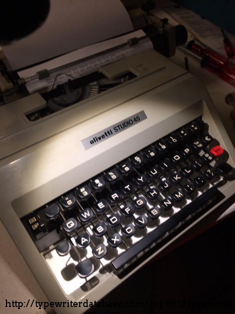 1972 Olivetti Studio 45 on the Typewriter Database
