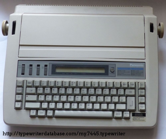 1990 Panasonic KX-R195 on the Typewriter Database