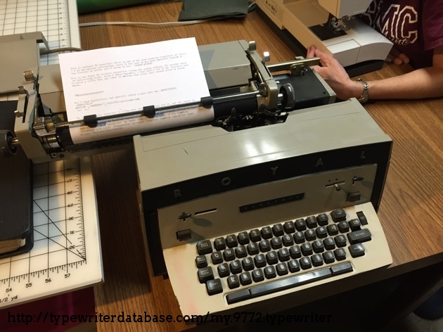 1960 Royal HE on the Typewriter Database