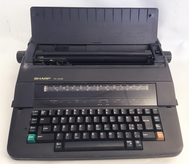 1990 Sharp PA-3100 II on the Typewriter Database