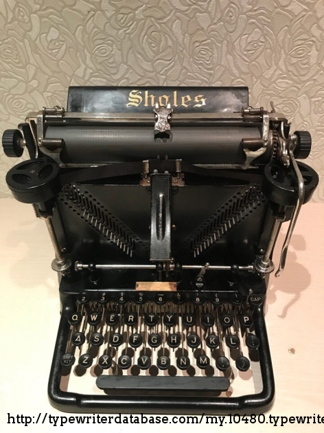 1901 Sholes Visible Sholes on the Typewriter Database