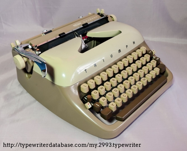 1962 Triumph Perfekt on the Typewriter Database