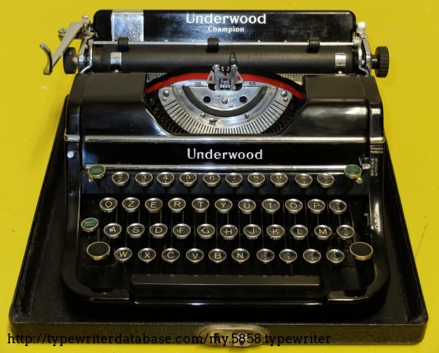 1937 Underwood Champion on the Typewriter Database