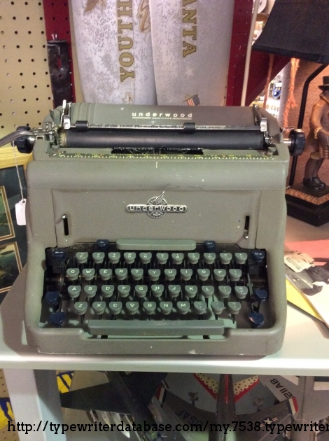 1955 Underwood SX on the Typewriter Database