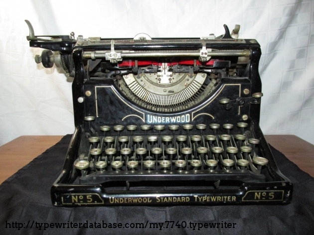 1928 Underwood 5 on the Typewriter Database