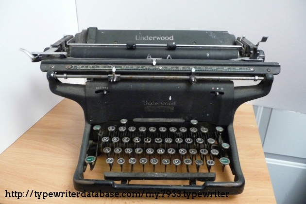 1941 Underwood S on the Typewriter Database