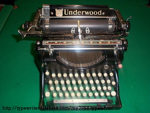 1929 Underwood 5 on the Typewriter Database