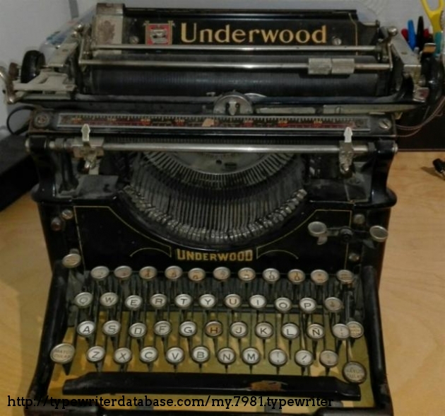 1920 Underwood 5 on the Typewriter Database