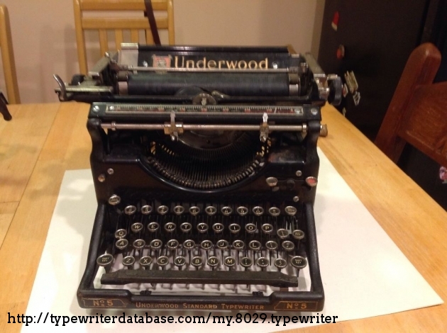 1929 Underwood 5 on the Typewriter Database