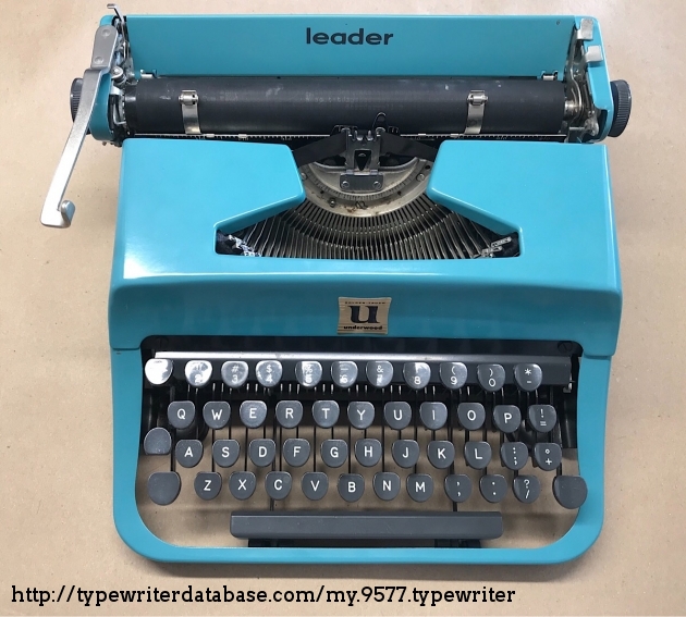 1957 Underwood Leader on the Typewriter Database
