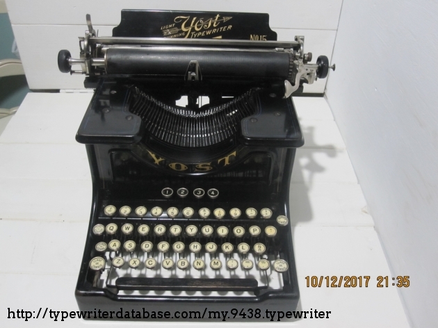 1908 Yost 15 on the Typewriter Database