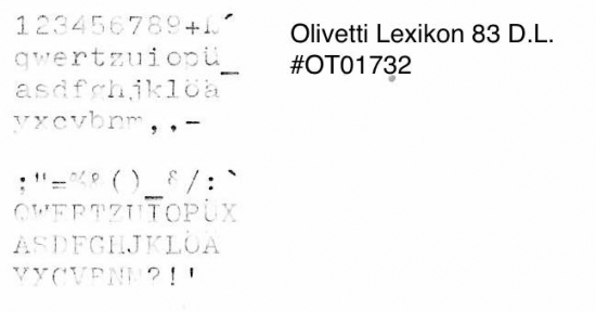 19XX Olivetti Lexikon 83 D.L. on the Typewriter Database