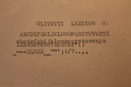 197x Olivetti Lexikon 82 on the Typewriter Database