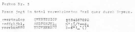 192X Perkeo 3 on the Typewriter Database