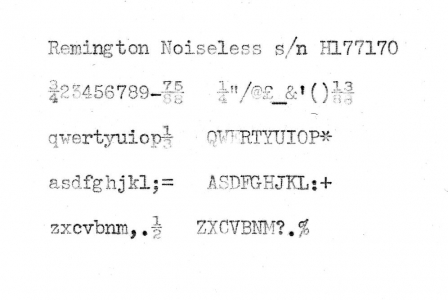 1948 Remington Noiseless 7 on the Typewriter Database